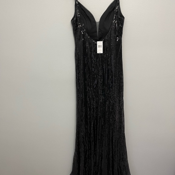 Basix Black Label | Dresses | Basix Black Label Black Sequin Gown Nwt ...